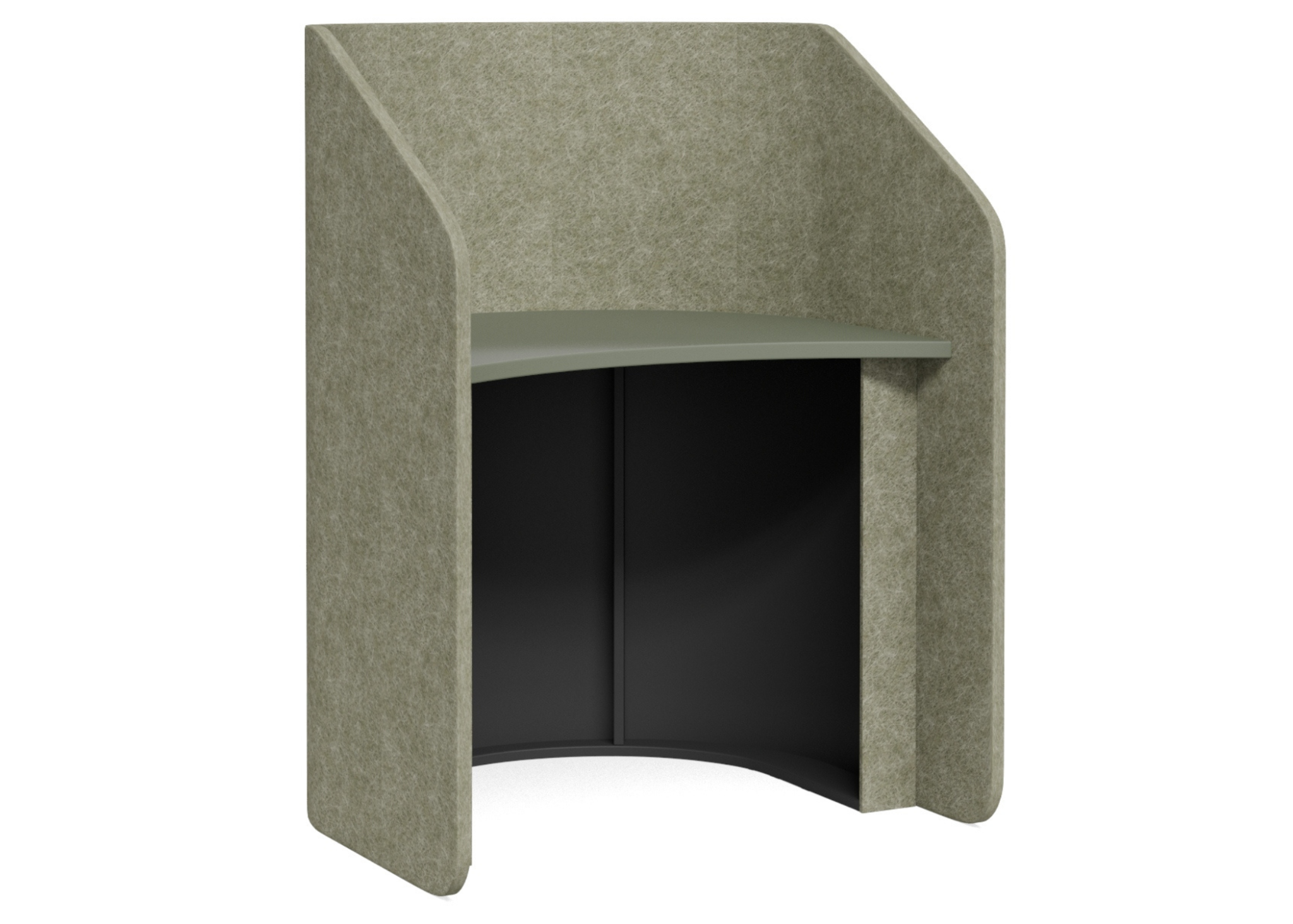 Sonik Hub Desk Curved / Mist – DDK